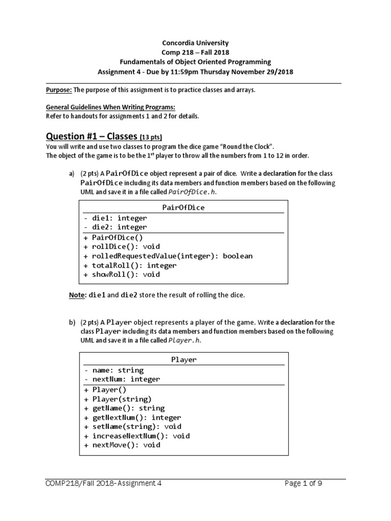 COMP218 | PDF | Constructor (Object Oriented Programming) | Programming