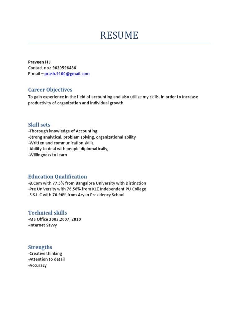 D Mart Job Resume for Freshers | PDF