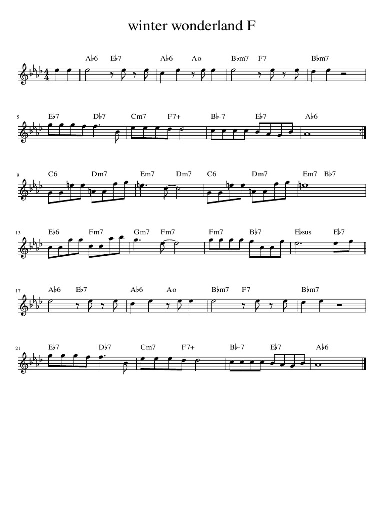 Winter Wonderland Piano | PDF