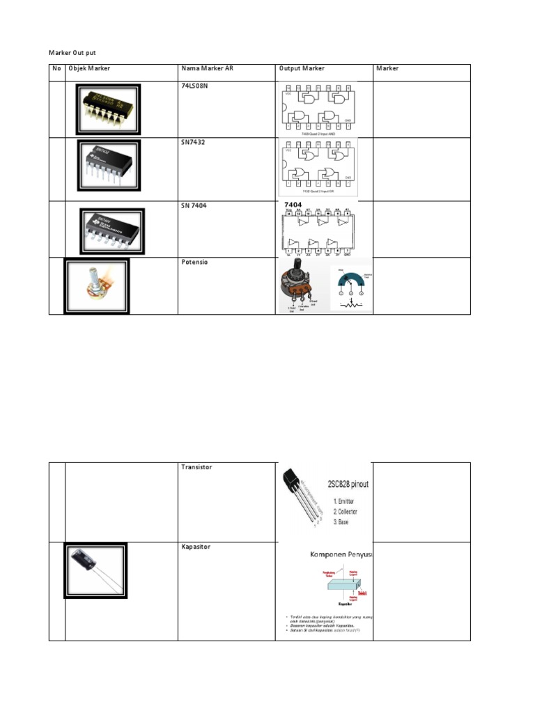 Electronic Components List | PDF