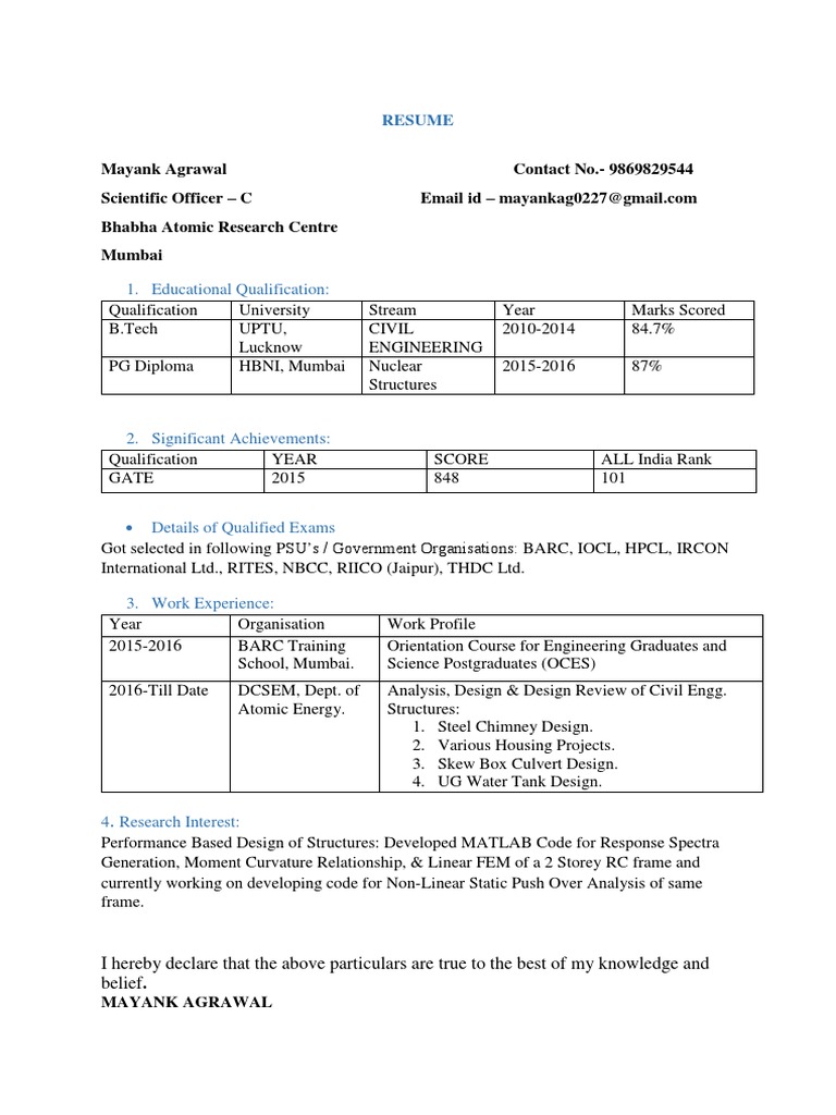 Mayank Resume | PDF