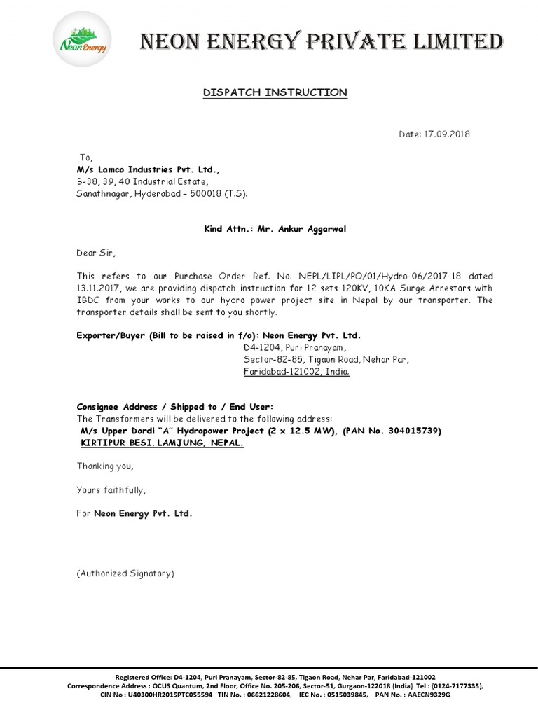 Dispatch Instruction Pdf Power Physics Renewable Energy