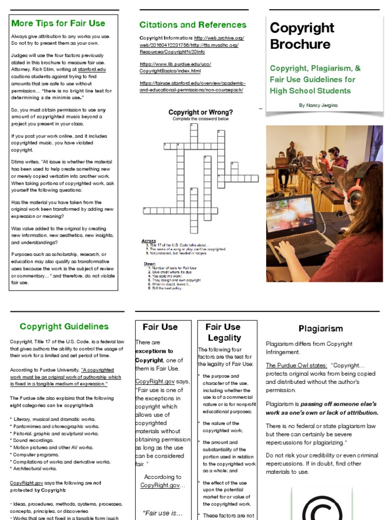 Brochure: Citations and References | PDF | Fair Use | Copyright