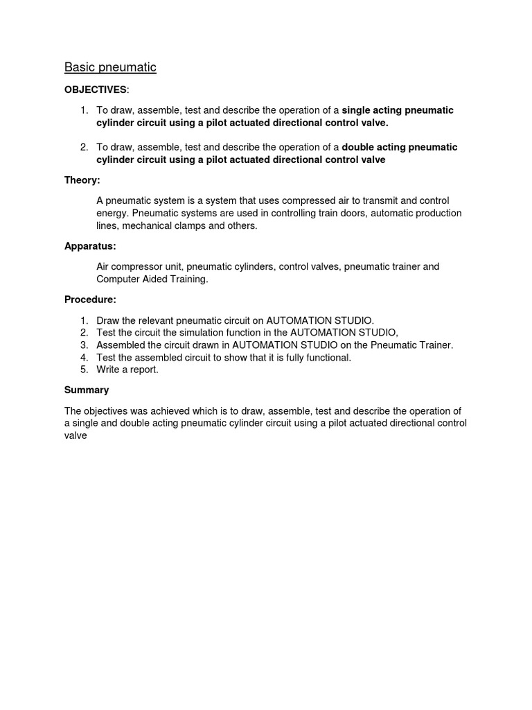 Basic Pneumatic | PDF
