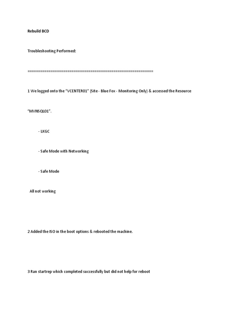 Rebuild BCD | PDF | Booting | Operating System Technology