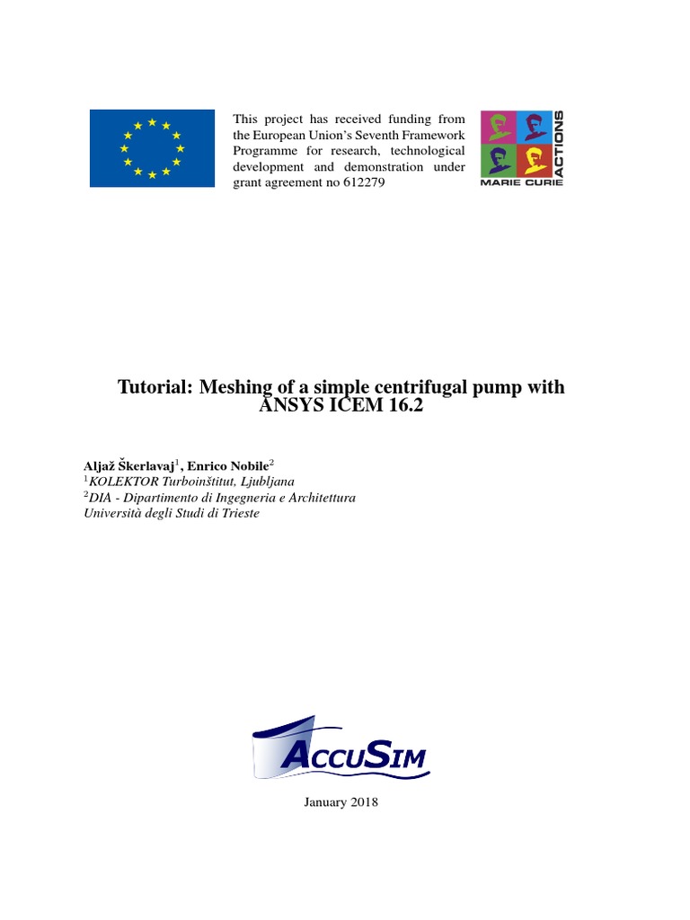 ACCUSIM Tutorial ICEM16p2 Impeller 01 PDF | PDF | Computational Fluid ...