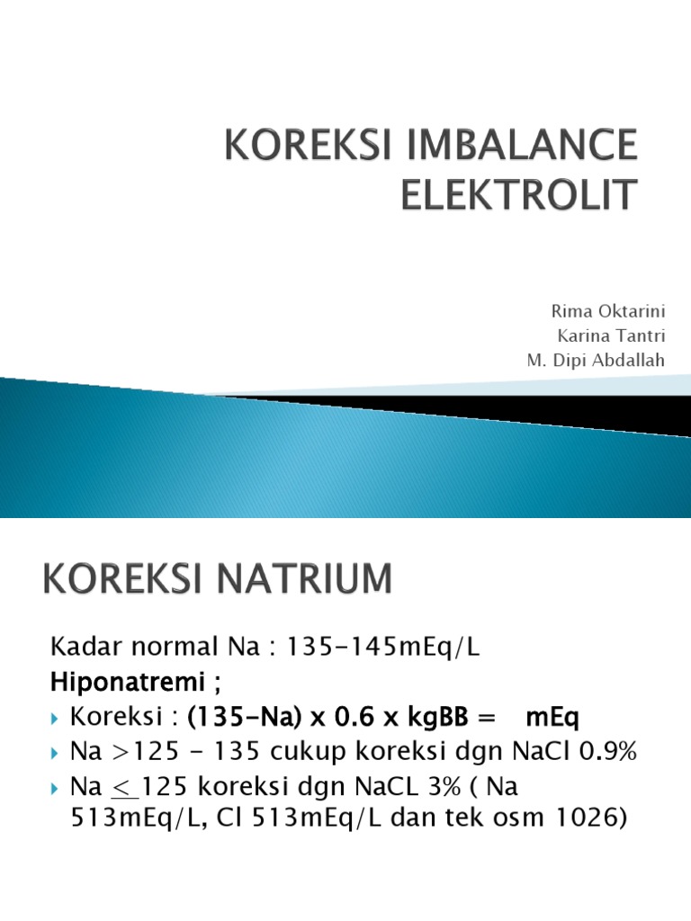 246450468-KOREKSI-ELEKTROLIT Dddad | PDF