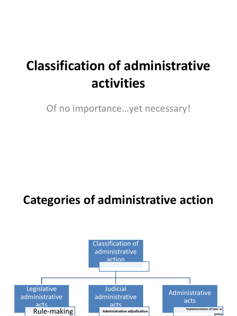 JAD3660 Classification of Administrative Action 1 | PDF | Tribunal ...