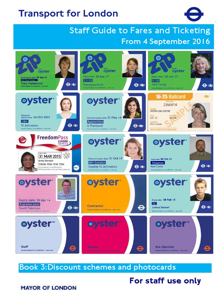 Staff Guide To Fares and Ticketing Discounts Photocards Section Sep PDF ...
