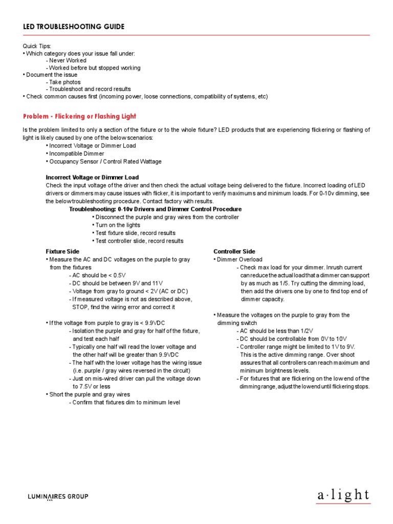 Light: Led Troubleshooting Guide | PDF | Electrostatic Discharge | Electrical Wiring