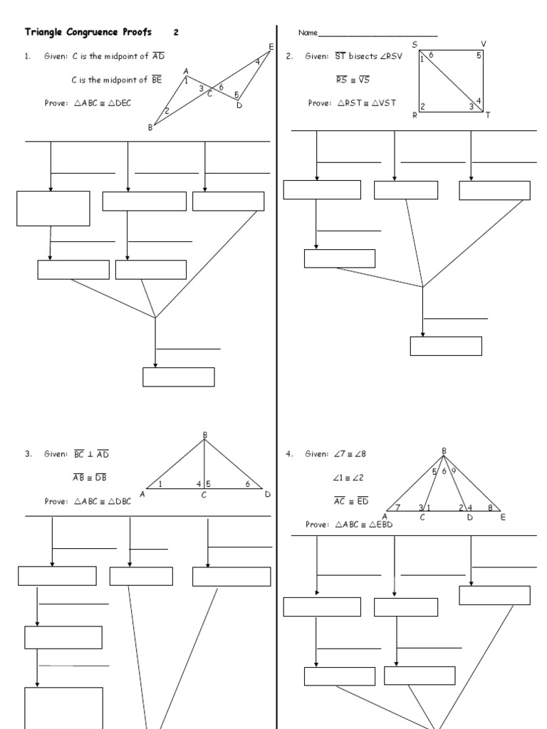 Triangle Congruence Flow Proofs | PDF