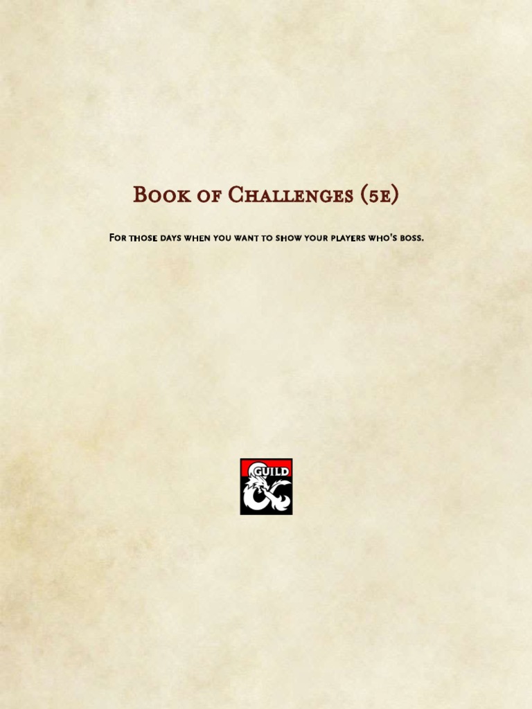 5E Book of Challenges | PDF