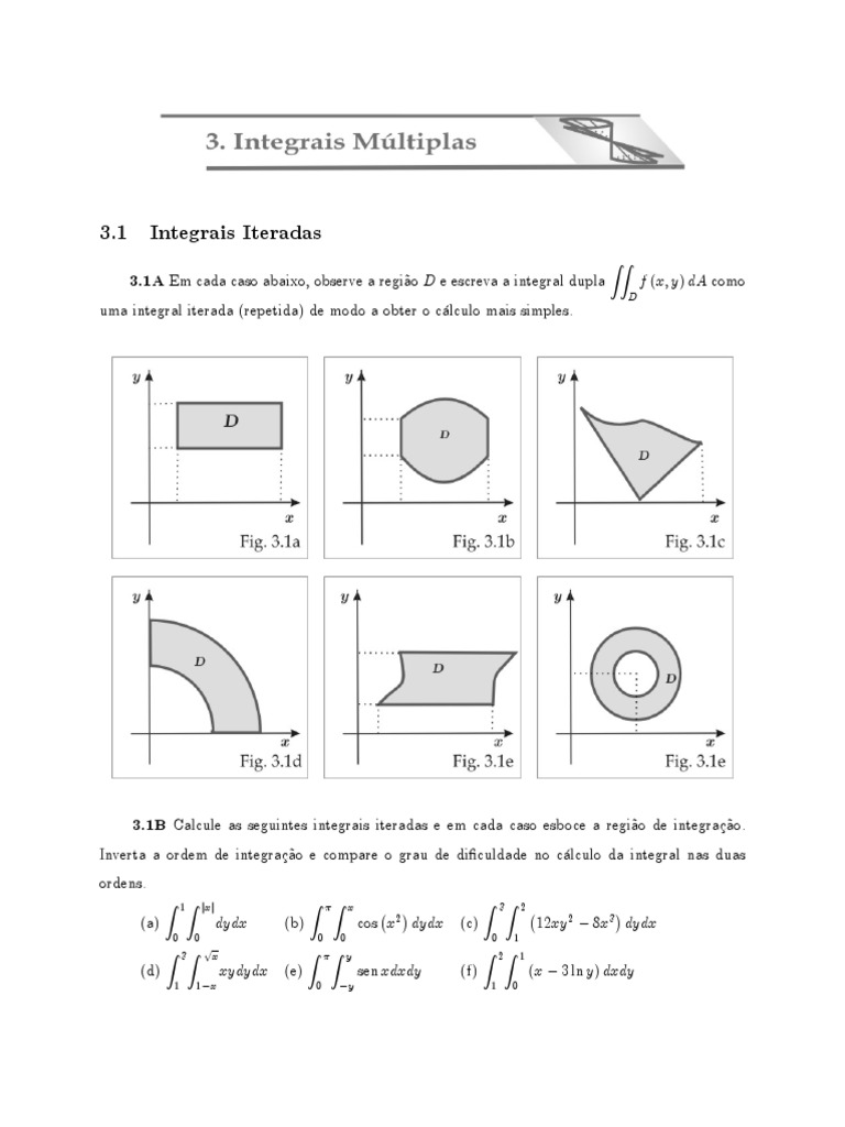 Integrais Iteradas e Aplicações em Cálculo Multivariável | PDF | Esfera ...