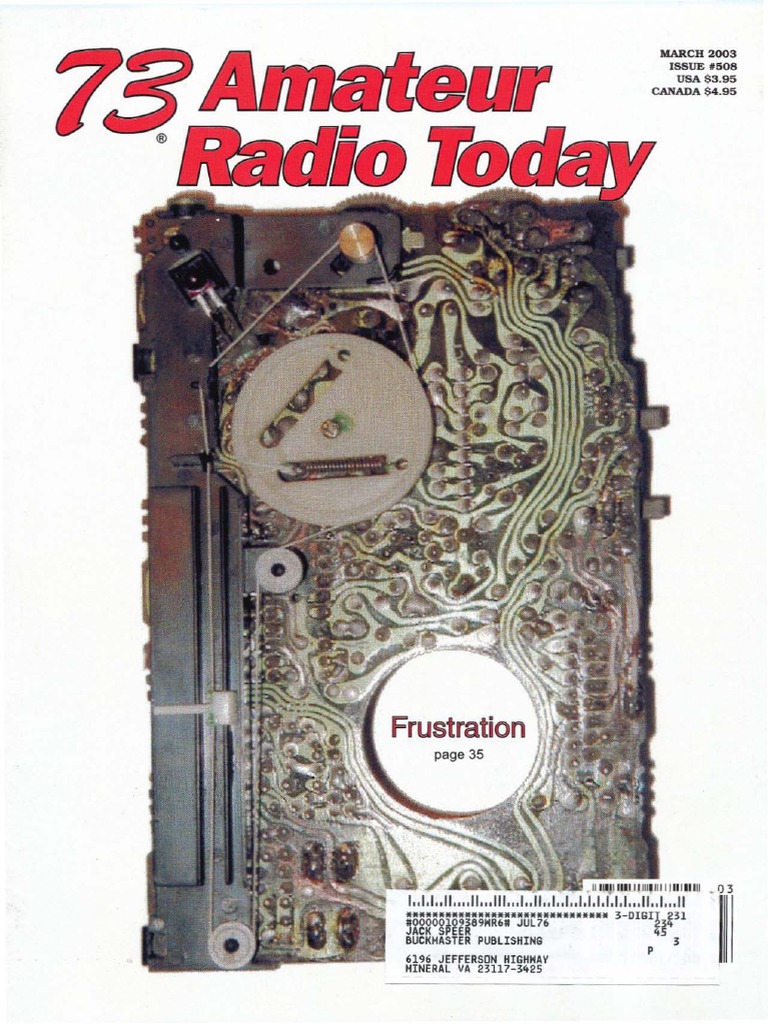 73 Magazine - March 2003 | PDF | Very High Frequency | Ultra High Frequency