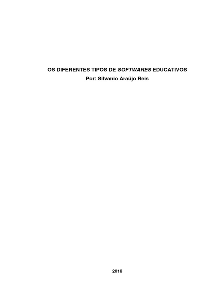 Software Educativo - Diferentes Tipos | PDF | Aprendizado | Programas