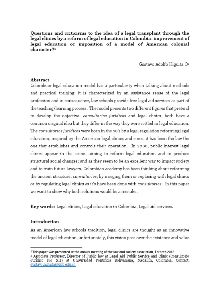 Questions and Criticisms To The Idea of | PDF | Lawyer | Legal Education