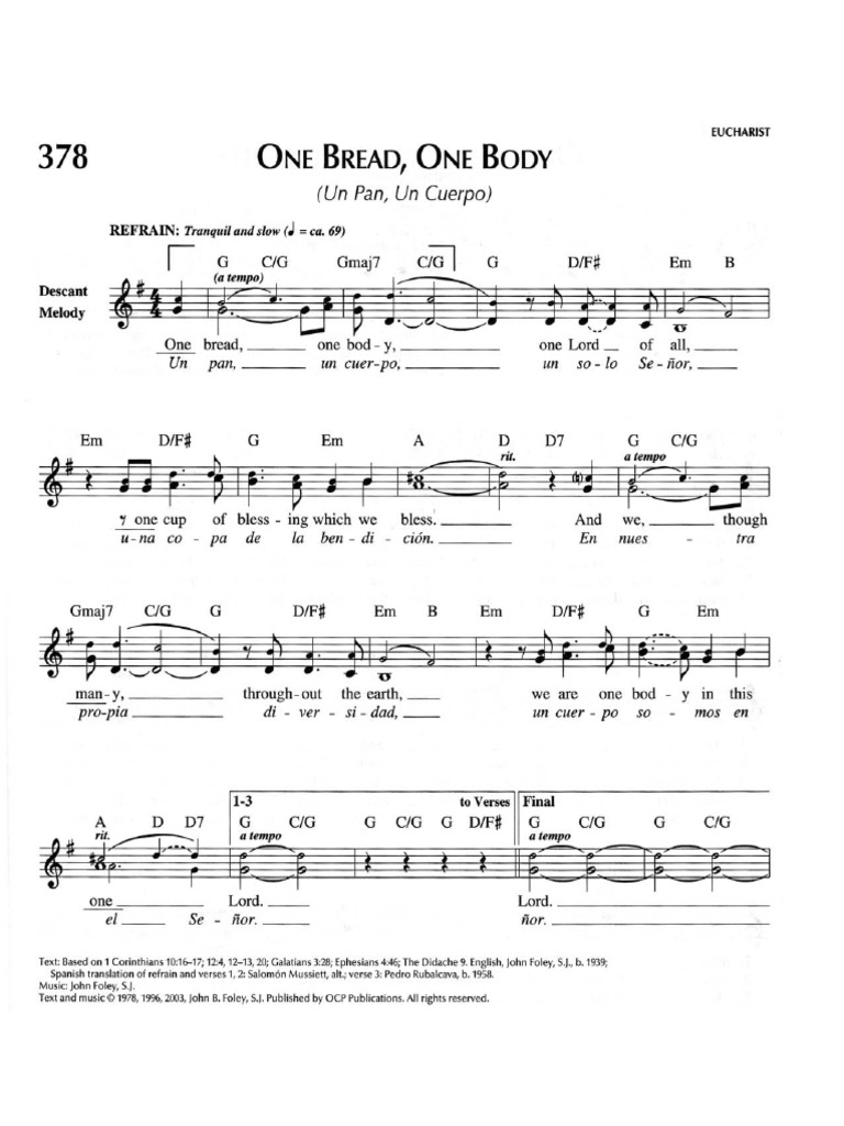 One Bread One Body - Guitar.1 PDF | PDF