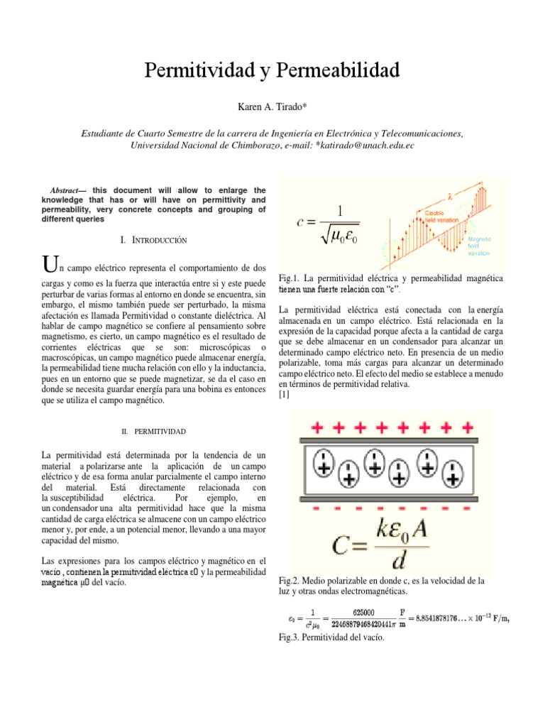 Permitividad y Permeabilidad | PDF | Permisividad | Permeabilidad ...