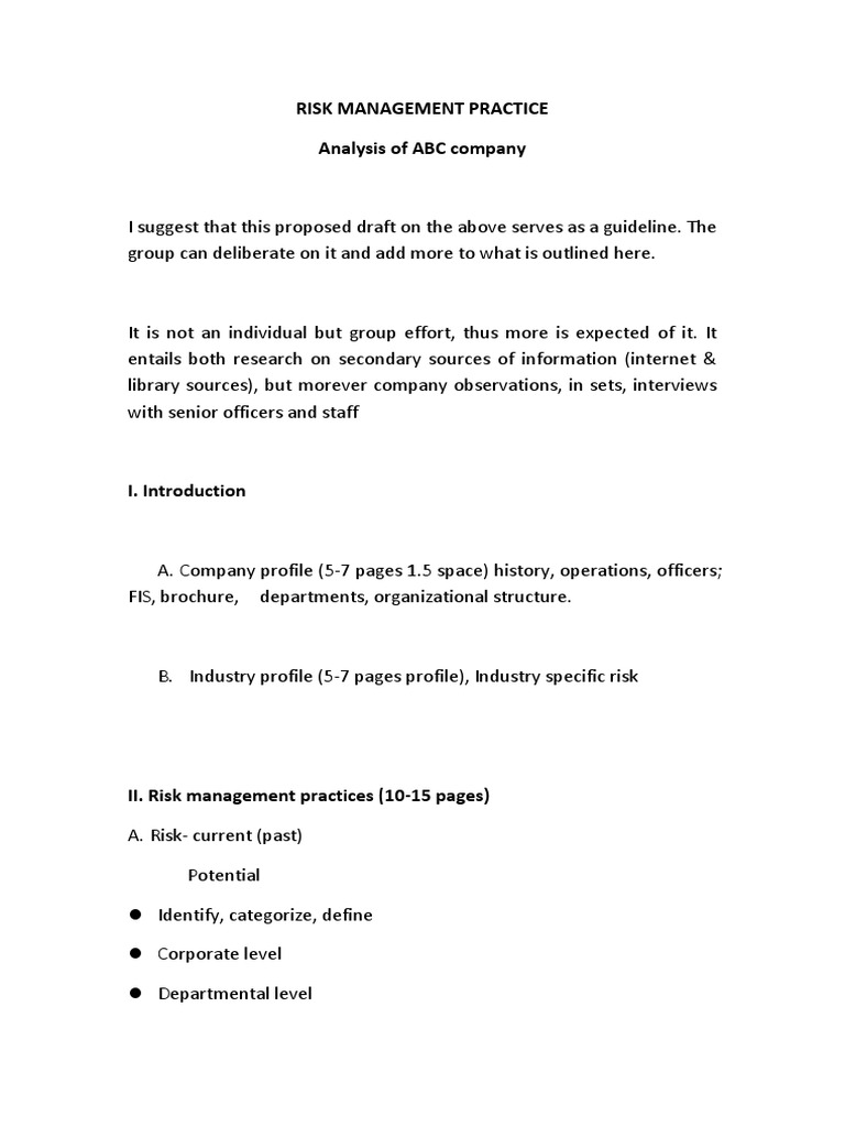 Strategic Risk Management Practice | PDF