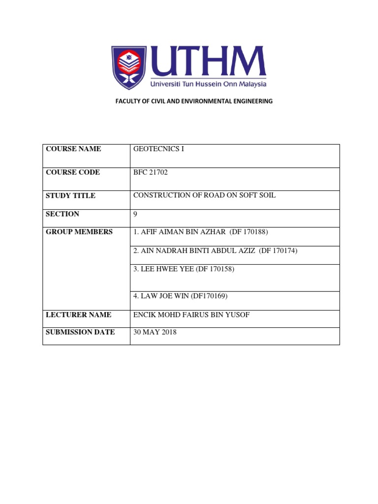 Report Geo Project | PDF | Deep Foundation | Road