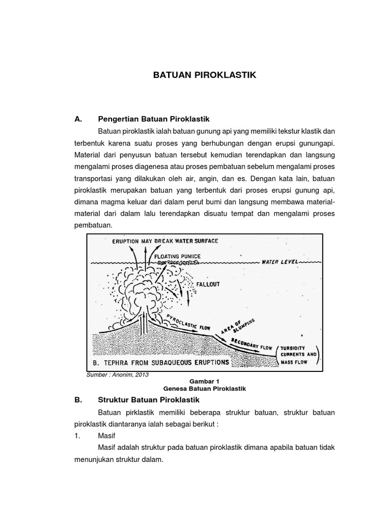 Struktur dan Tekstur Batuan Piroklastik | PDF