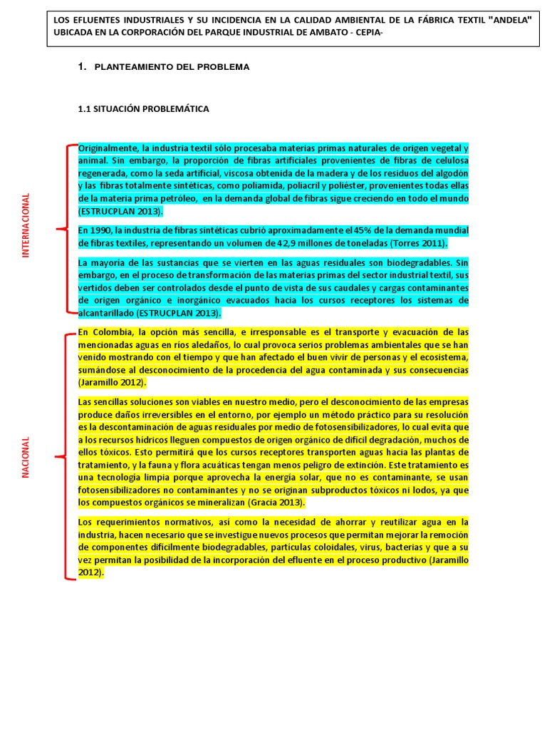 Situacion Problematica Ejemplo | PDF | Contaminación | Aguas residuales