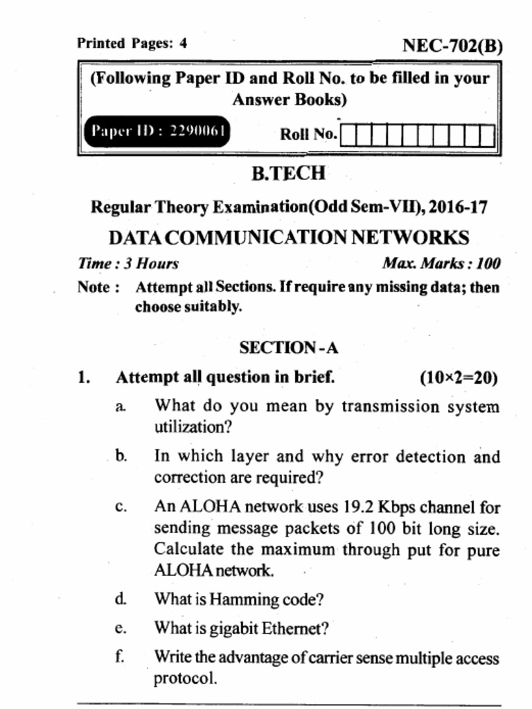 Data Communication Networks Nec 702 B | PDF