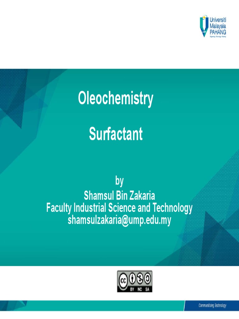 OLEOCHEMISTRY - Chapter 8 - Surfactants | PDF | Surfactant | Physical ...