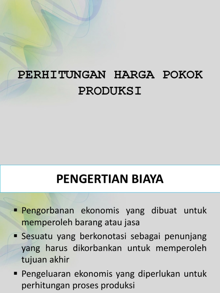 Perhitungan HPP PKWU | PDF