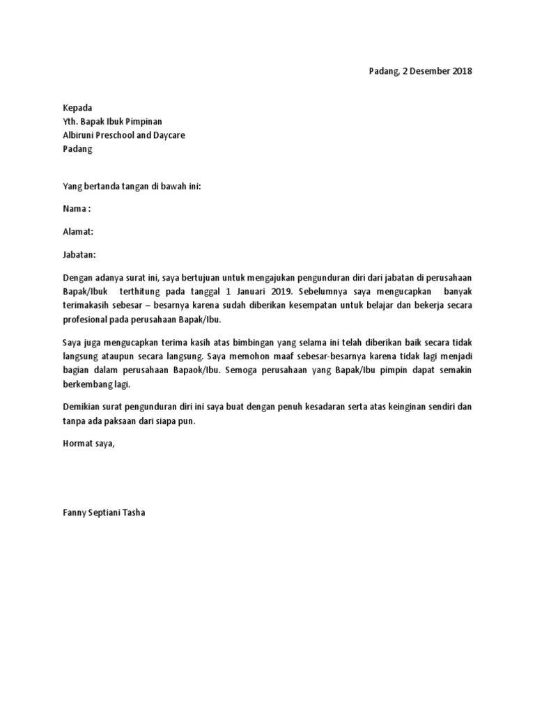 Surat Resign | PDF