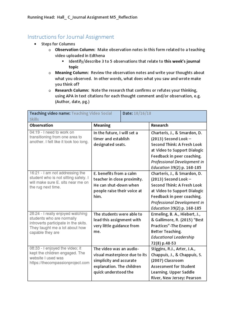 M5 Reflection on Social Skills Lesson | PDF | Teachers | Curriculum