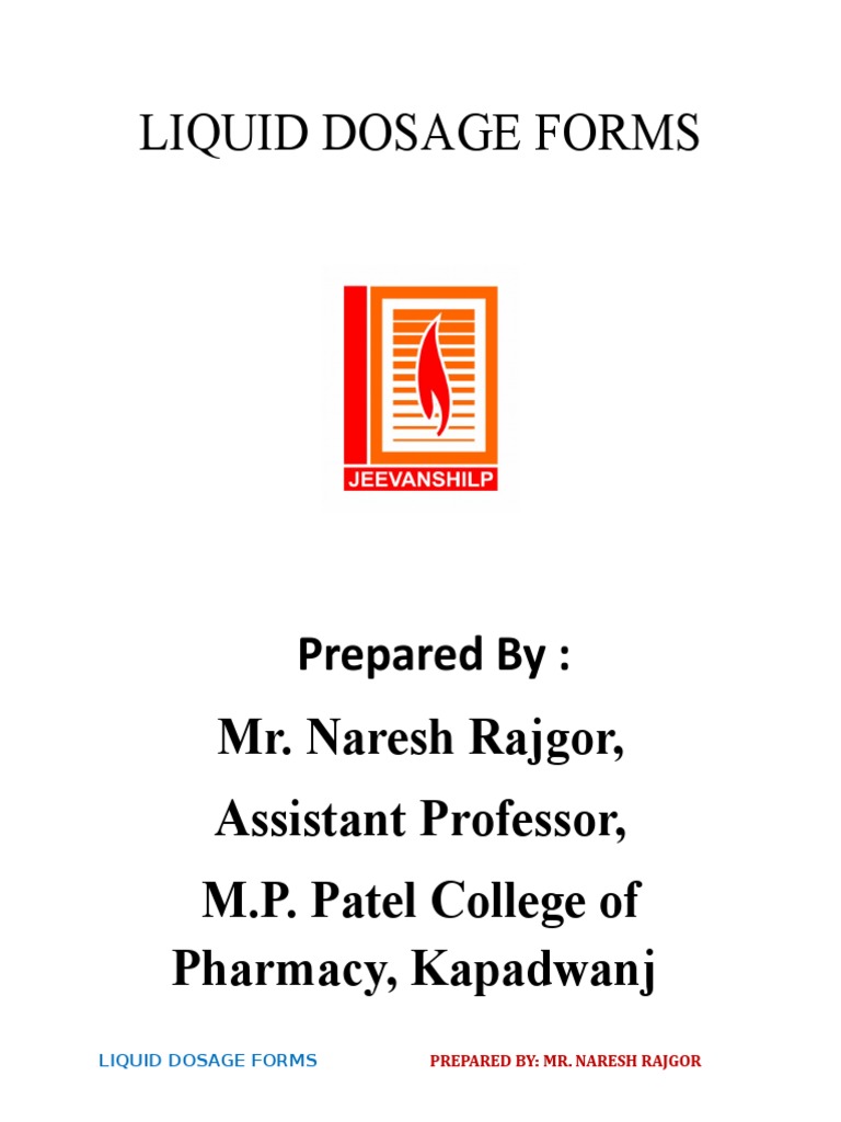 Liquid Dosage Forms | PDF | Emulsion | Suspension (Chemistry)