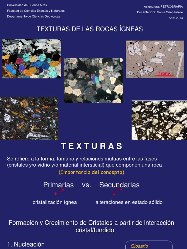 Textura Rocas Igneas - TX | PDF | Nucleación | Cristalización