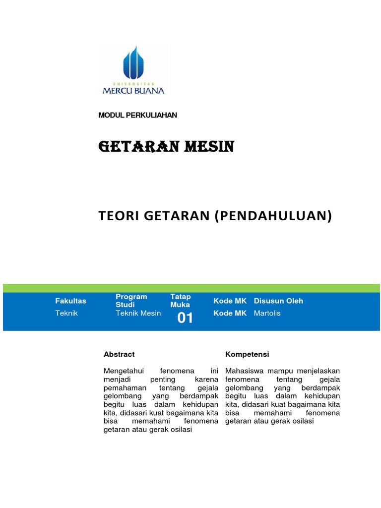 Modul Getaran Mesin | PDF