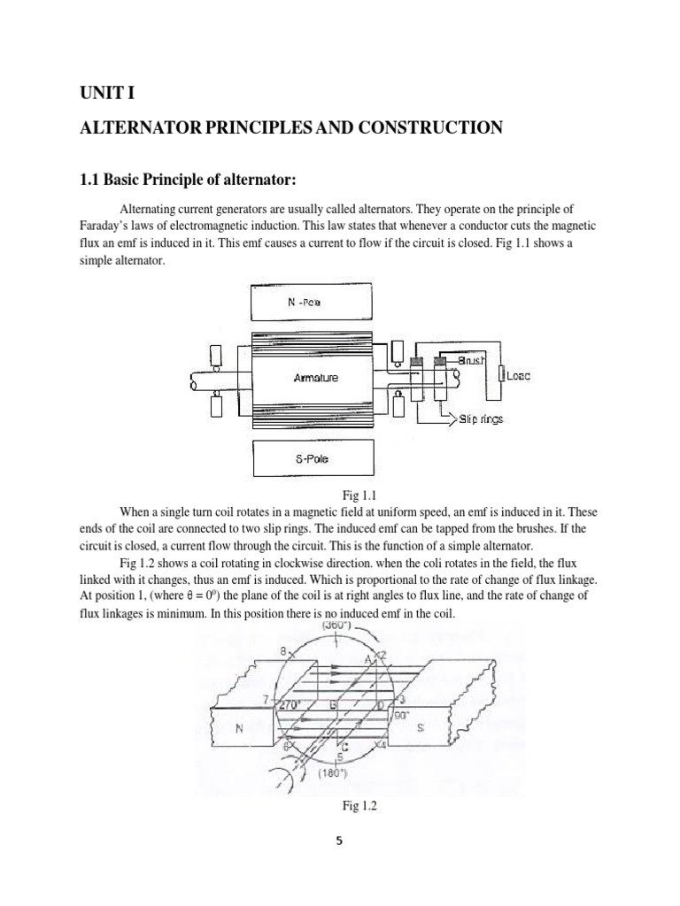 Electrical Machines II UNIT 1 | PDF | Electromagnetic Induction | Inductor
