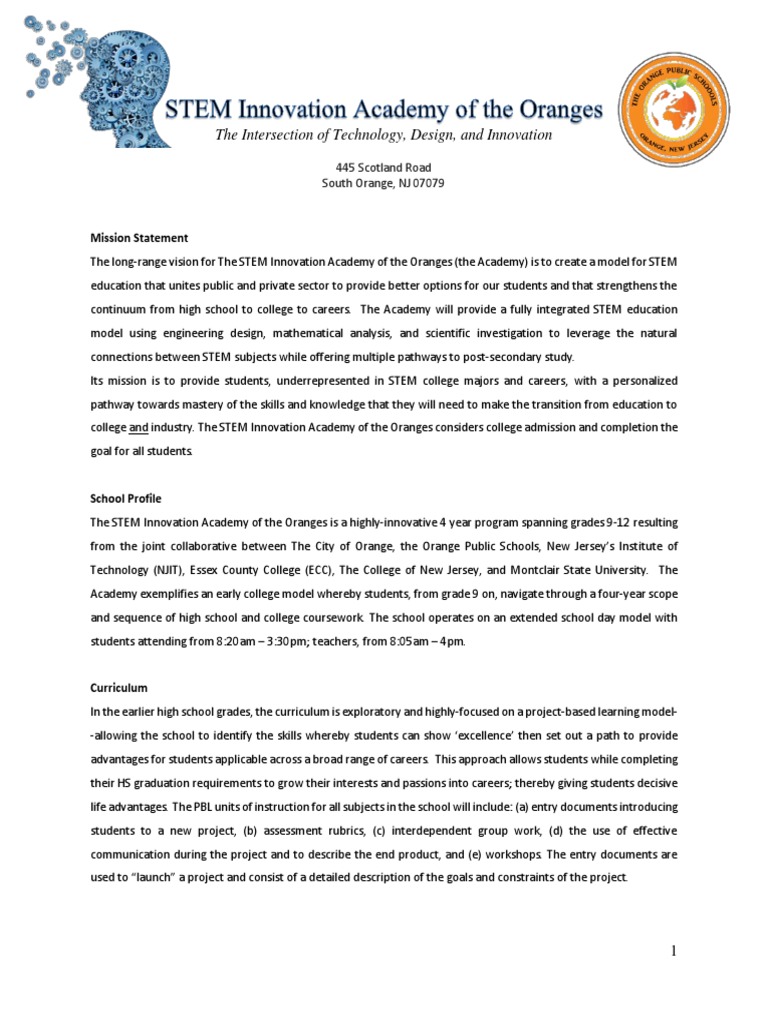 Stem Innovation Academy Details | PDF | Science, Technology ...