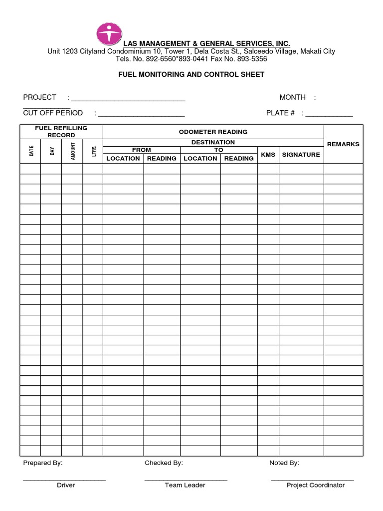LAS MANAGEMENT Fuel Monitoring | PDF | Computers