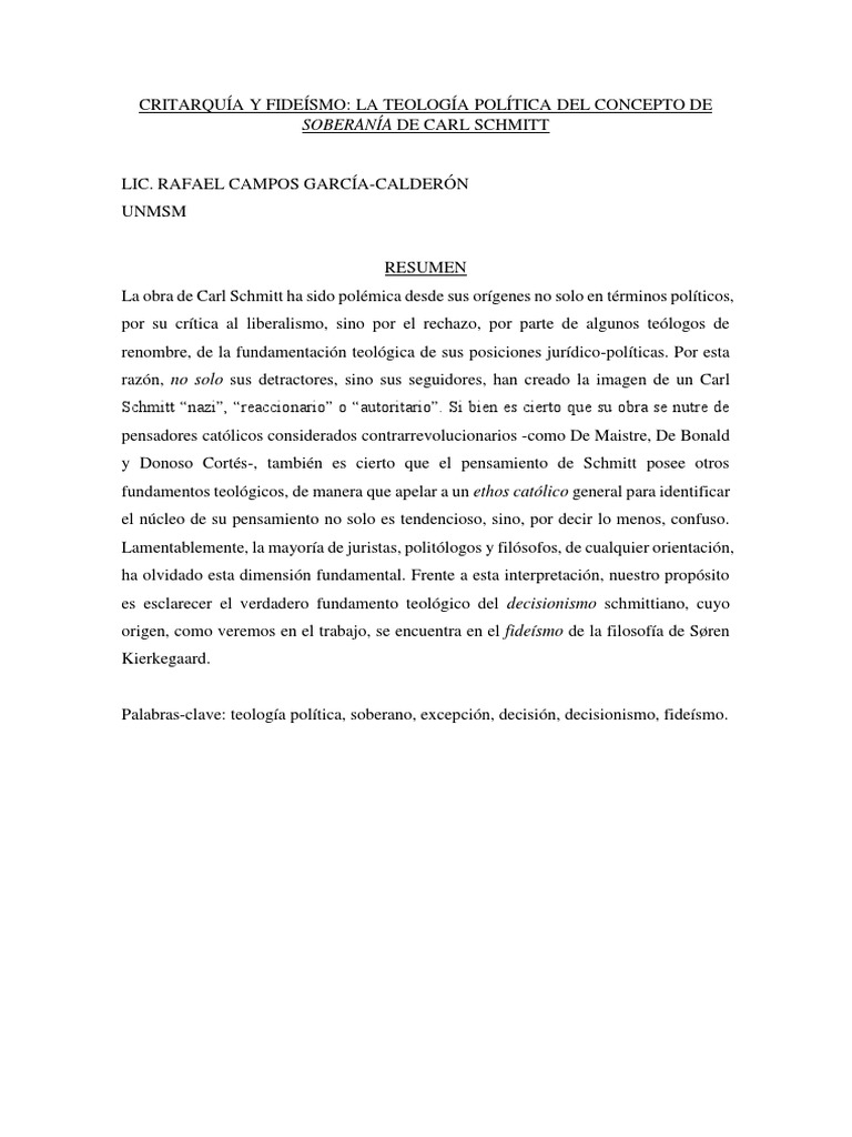 Critarquía y Fideísmo | PDF | Søren Kierkegaard | Soberanía