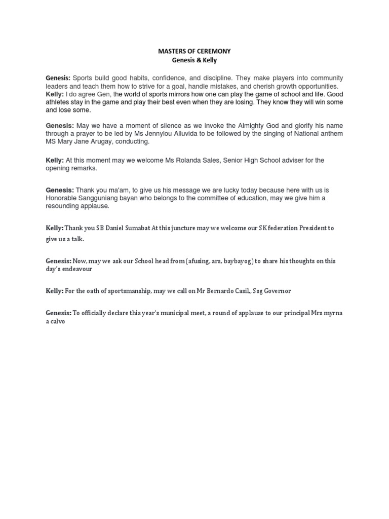 Masters of Ceremony | PDF