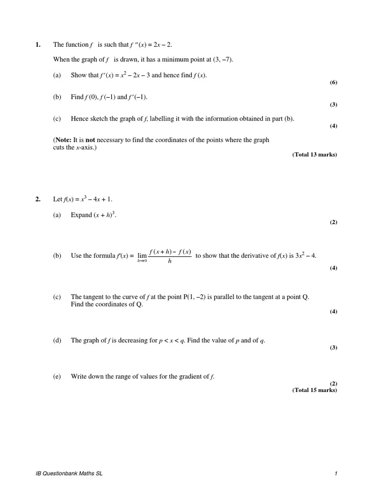 Calculus Paper 2 | PDF | Tangent | Asymptote