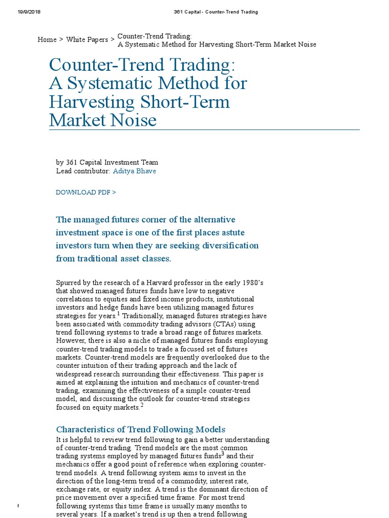 coUNTER TREND TRADING | Download Free PDF | Stock Market | Futures Contract