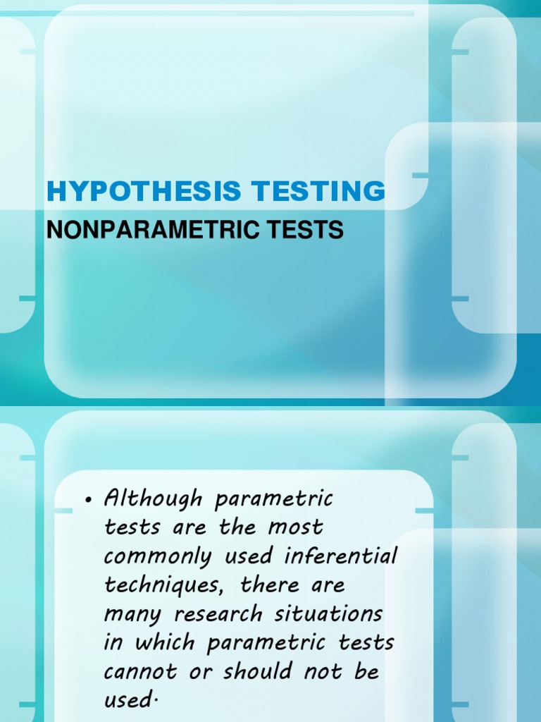 Nonparametric Test | PDF | Statistical Hypothesis Testing | Scientific ...