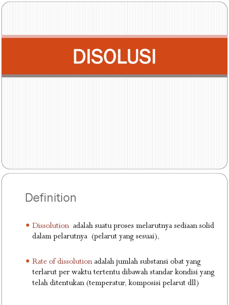 DISOLUSI | PDF