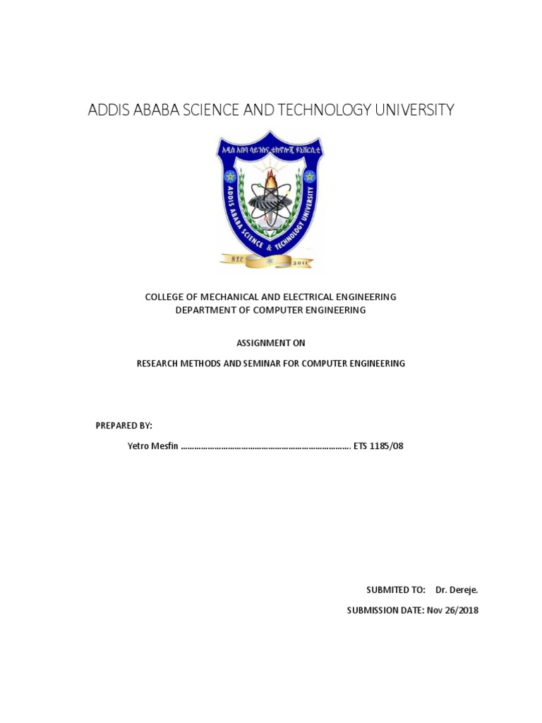 Addis Ababa Science and Technology University | PDF | Traffic ...