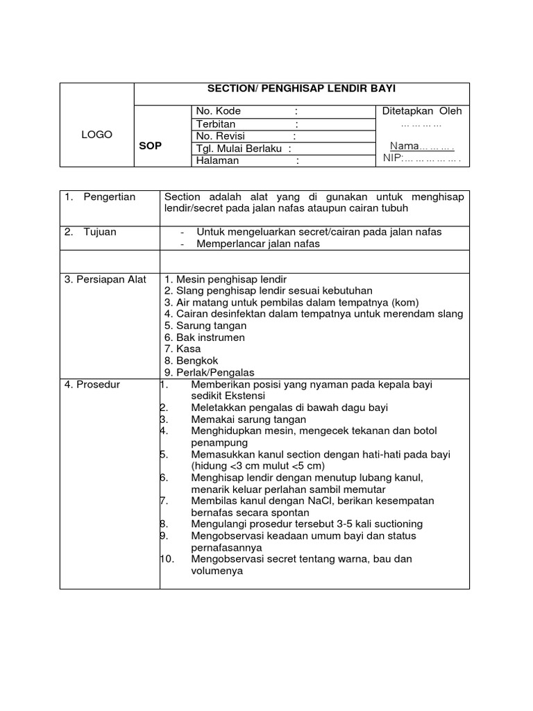 Sop Section | PDF