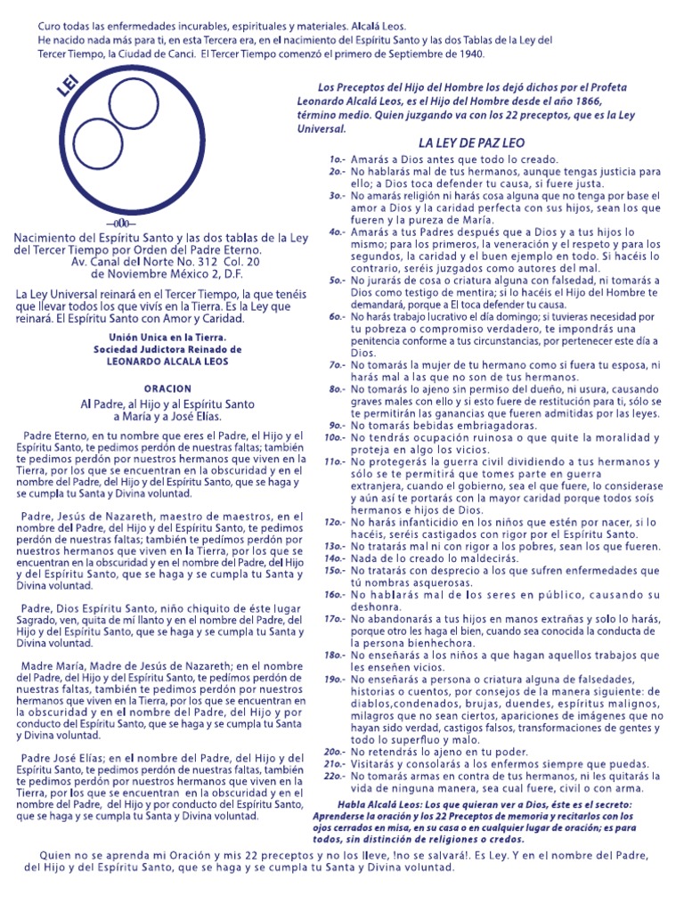 La Oracion y Los 22 Preceptos Download | PDF