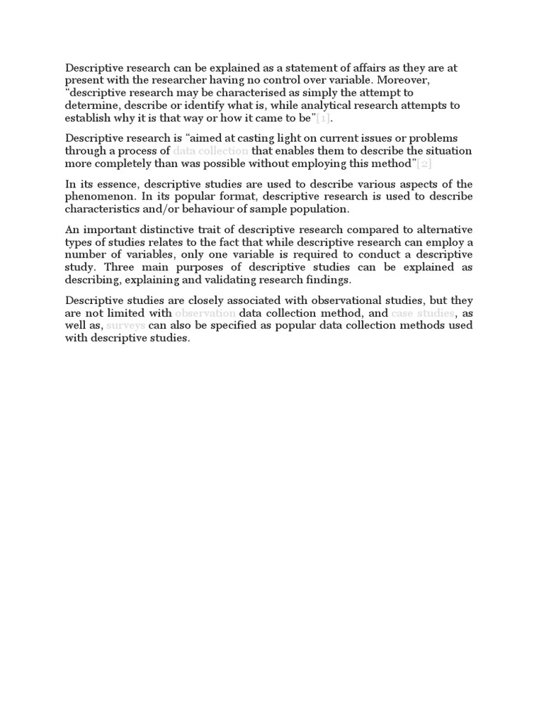 Understanding Descriptive Research Methods | PDF