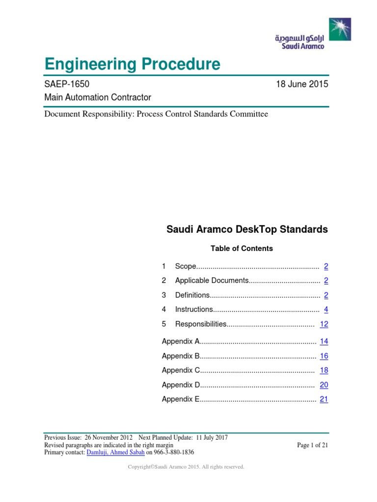 Saep 1610 | PDF | Specification (Technical Standard) | Scada