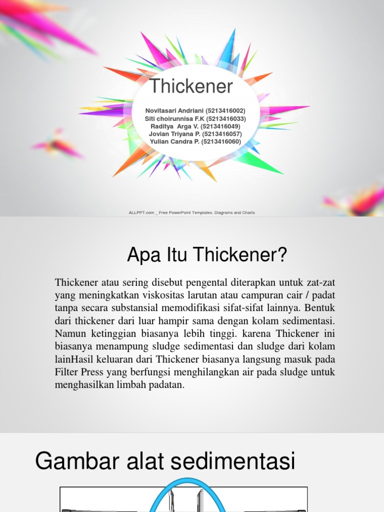 THICKENER | PDF | Microsoft Power Point | Infografis