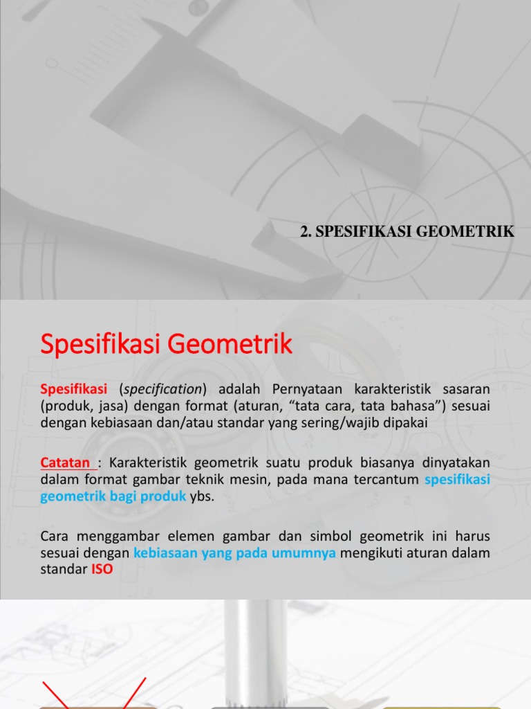Spesifikasi Geometrik | PDF